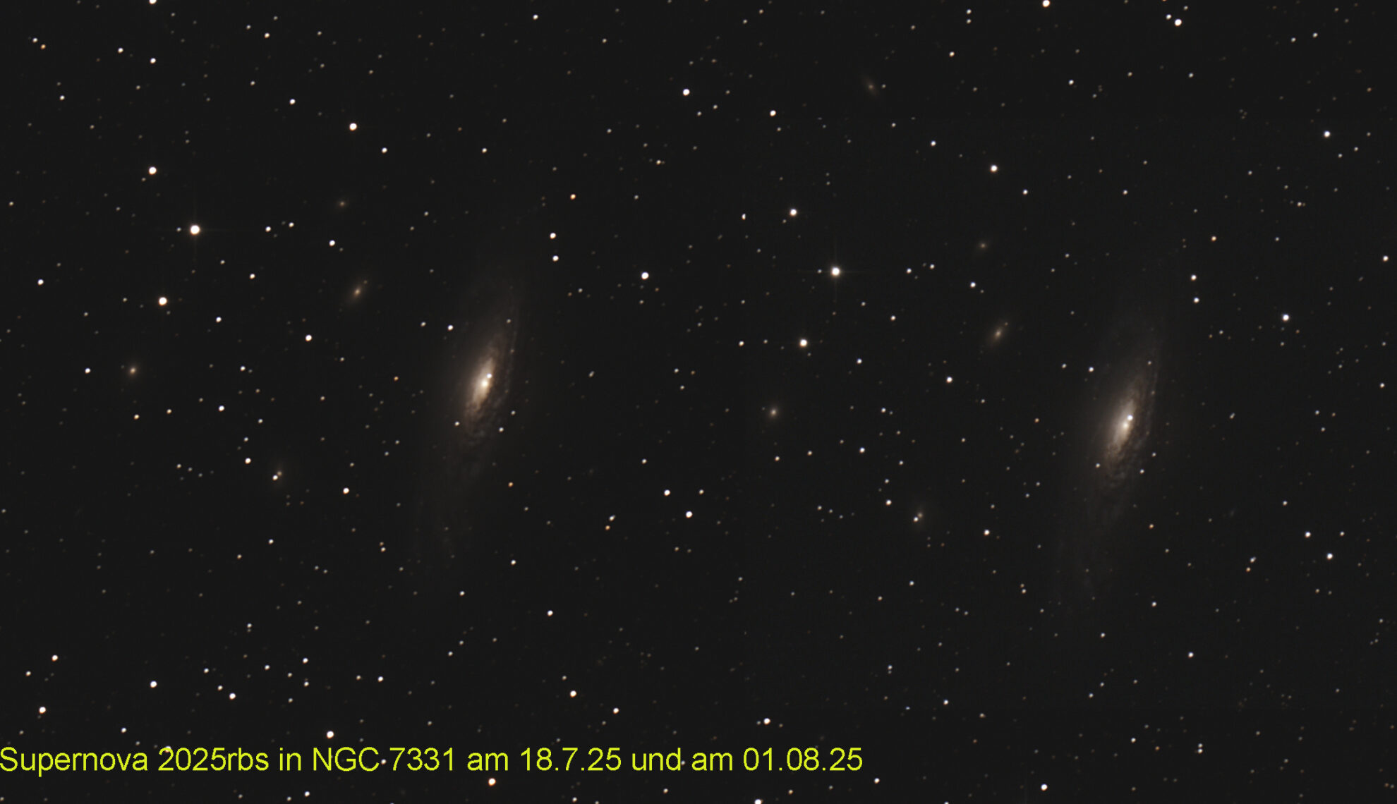 Supernova in NGC 7331 SN2025rbs – Sternfreunde Borken e.V.